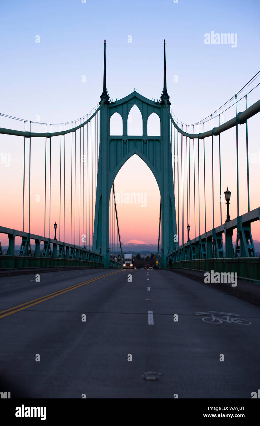 Big rig long haul white semi truck transports cargo in semi trailer ...