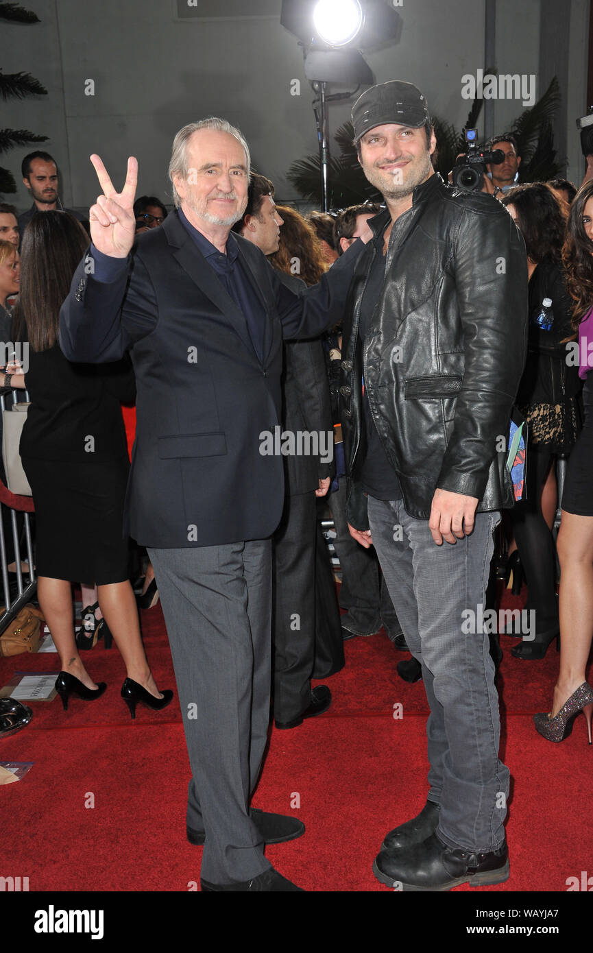 LOS ANGELES, CA. April 11, 2011: Director Wes Craven (left) & Robert ...