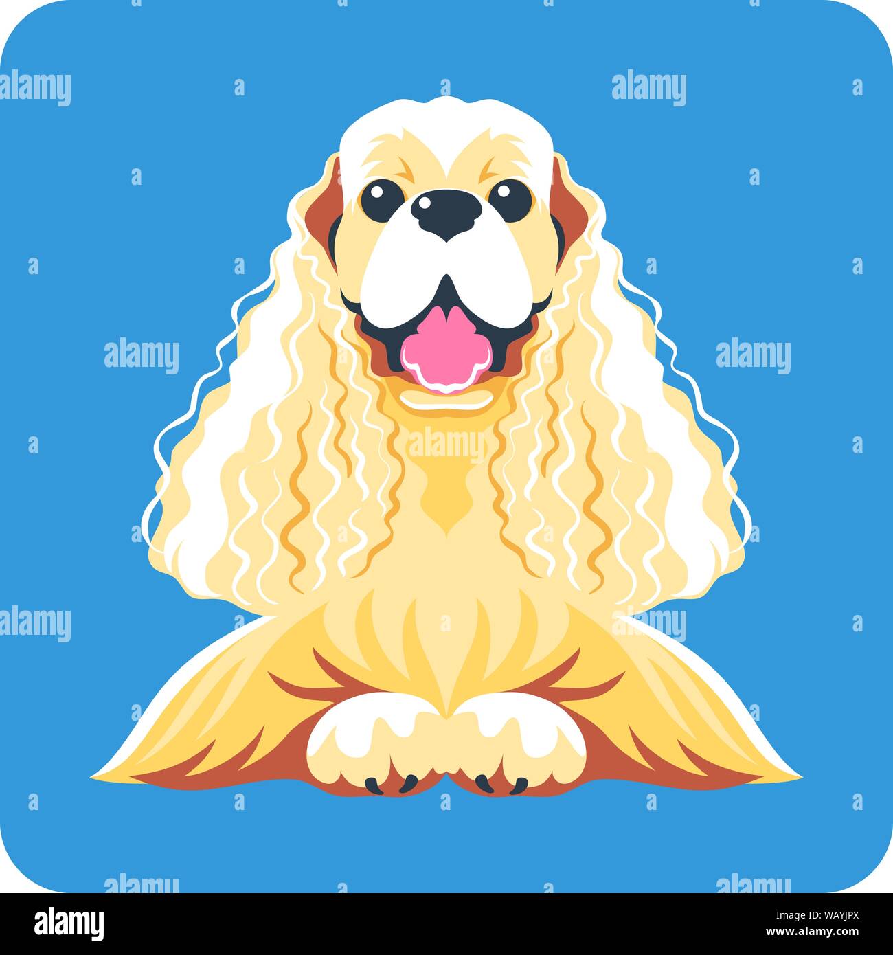 Golden cocker Stock Vector Images - Alamy