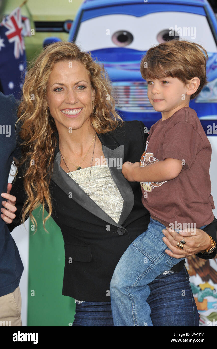 LOS ANGELES, CA. June 18, 2011: Sheryl Crow & son Wyatt at the premiere ...