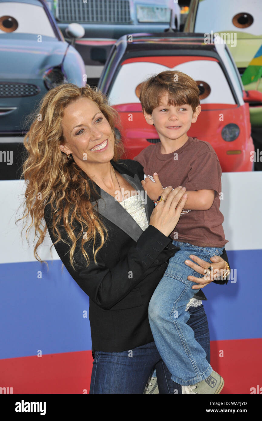 LOS ANGELES, CA. June 18, 2011: Sheryl Crow & son Wyatt at the premiere ...
