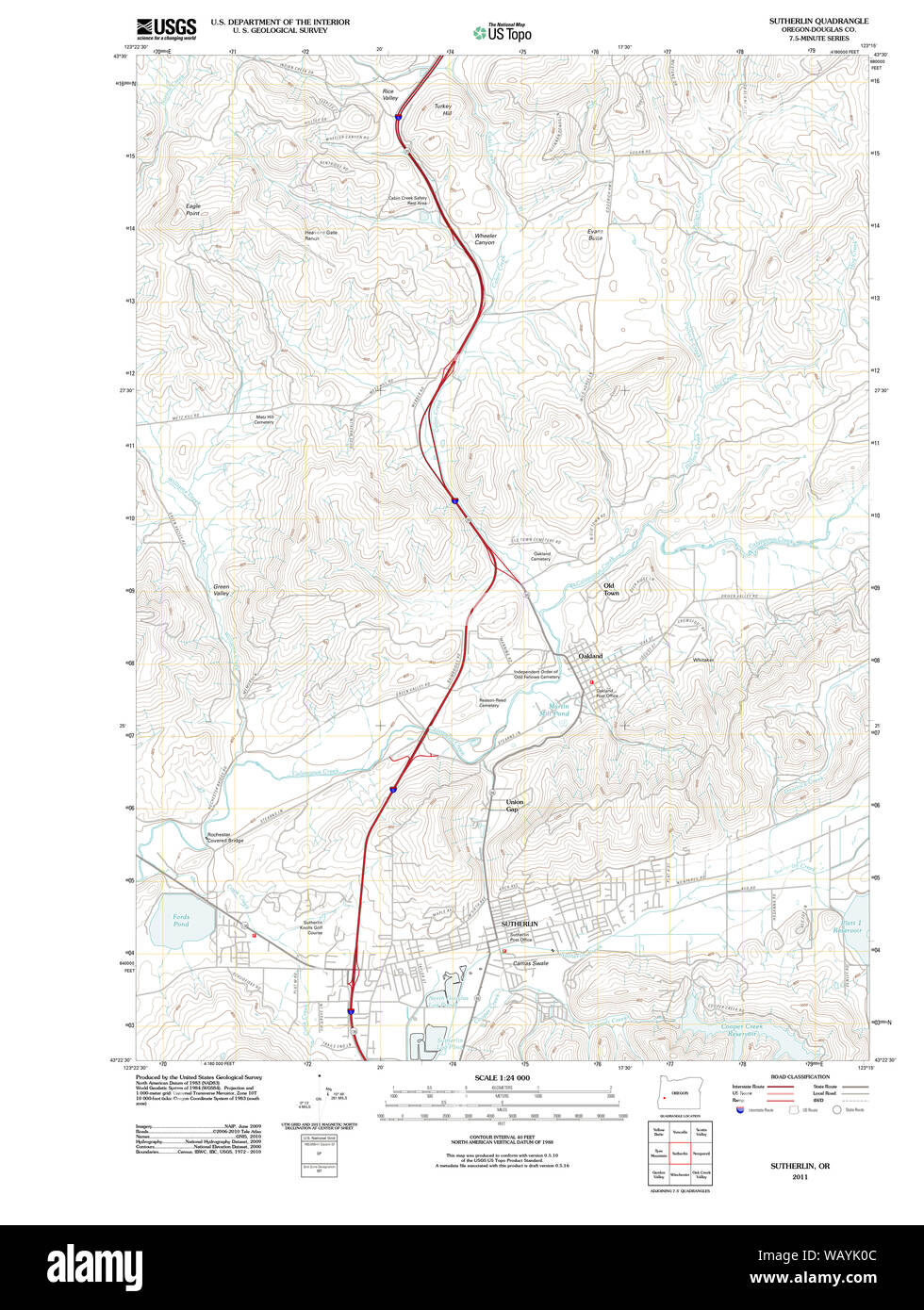 Sutherlin map Cut Out Stock Images & Pictures - Alamy
