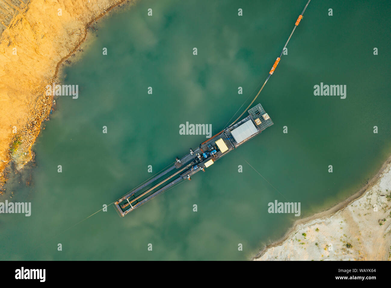 Aerial drone photography of a gravel pit infrastructure Stock Photo - Alamy