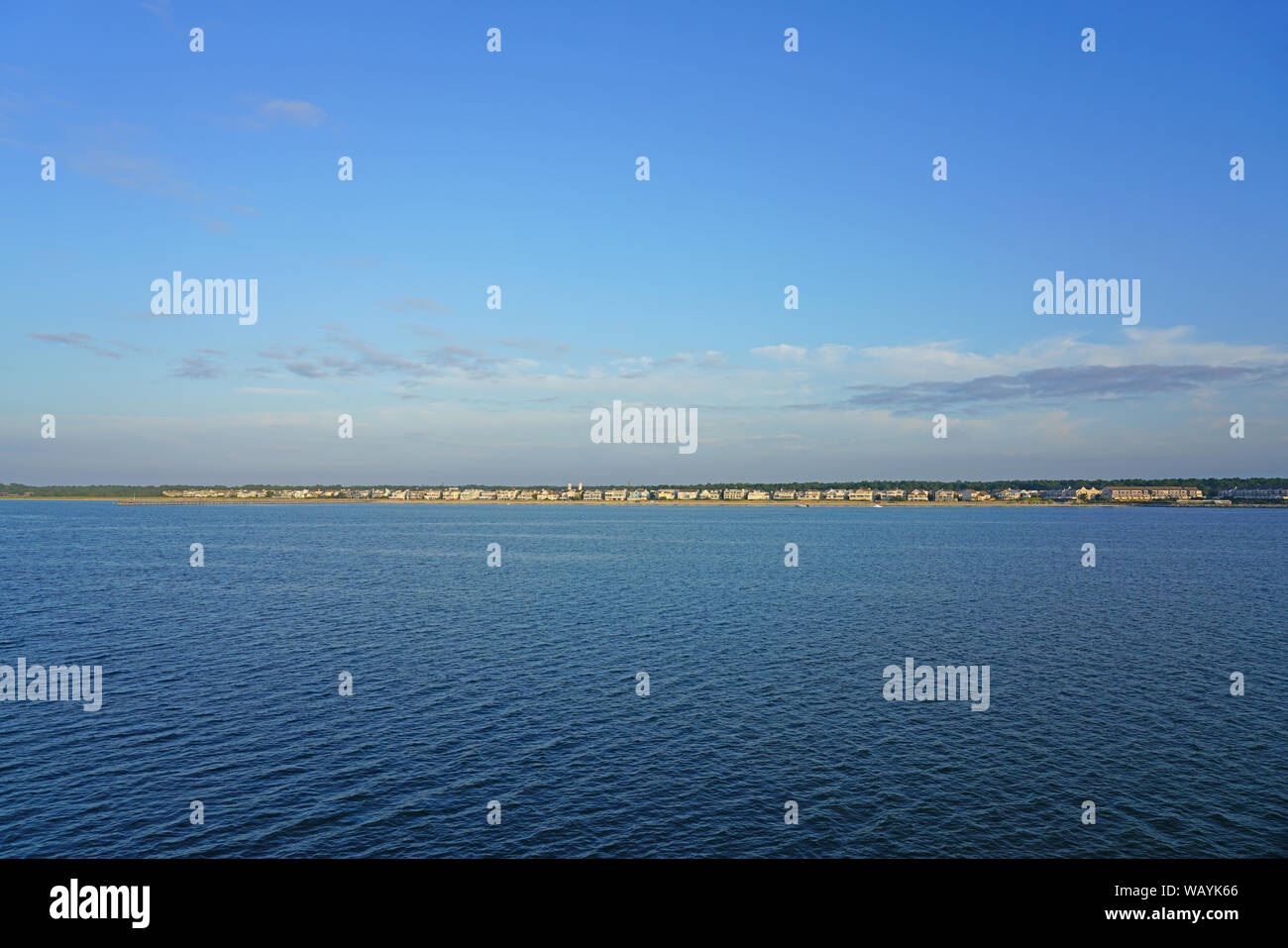 LEWES, DE -14 AUG 2019- View of beach houses in Lewes, Delaware, seen ...