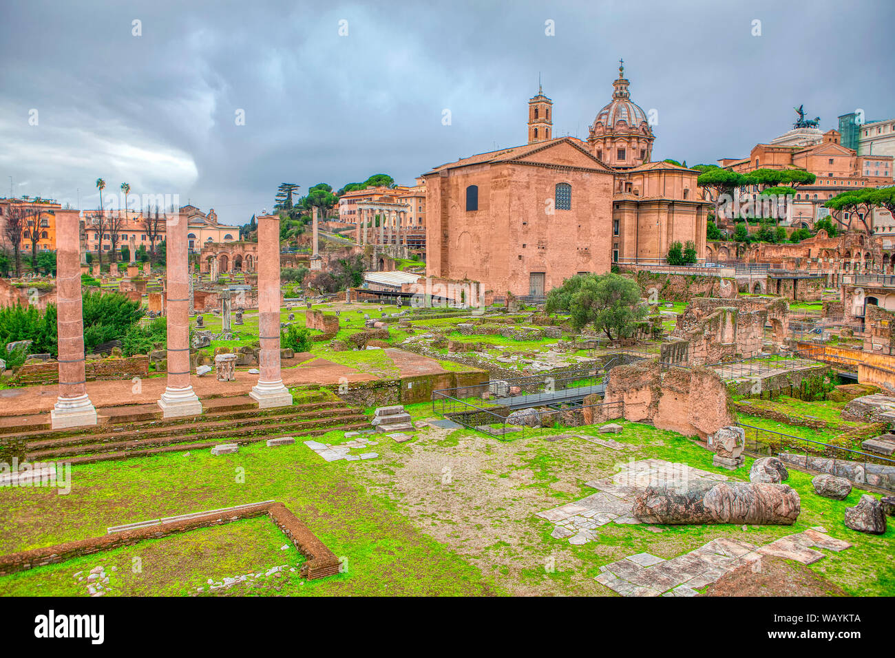 scenery of Roman Forum in Rome Stock Photo - Alamy