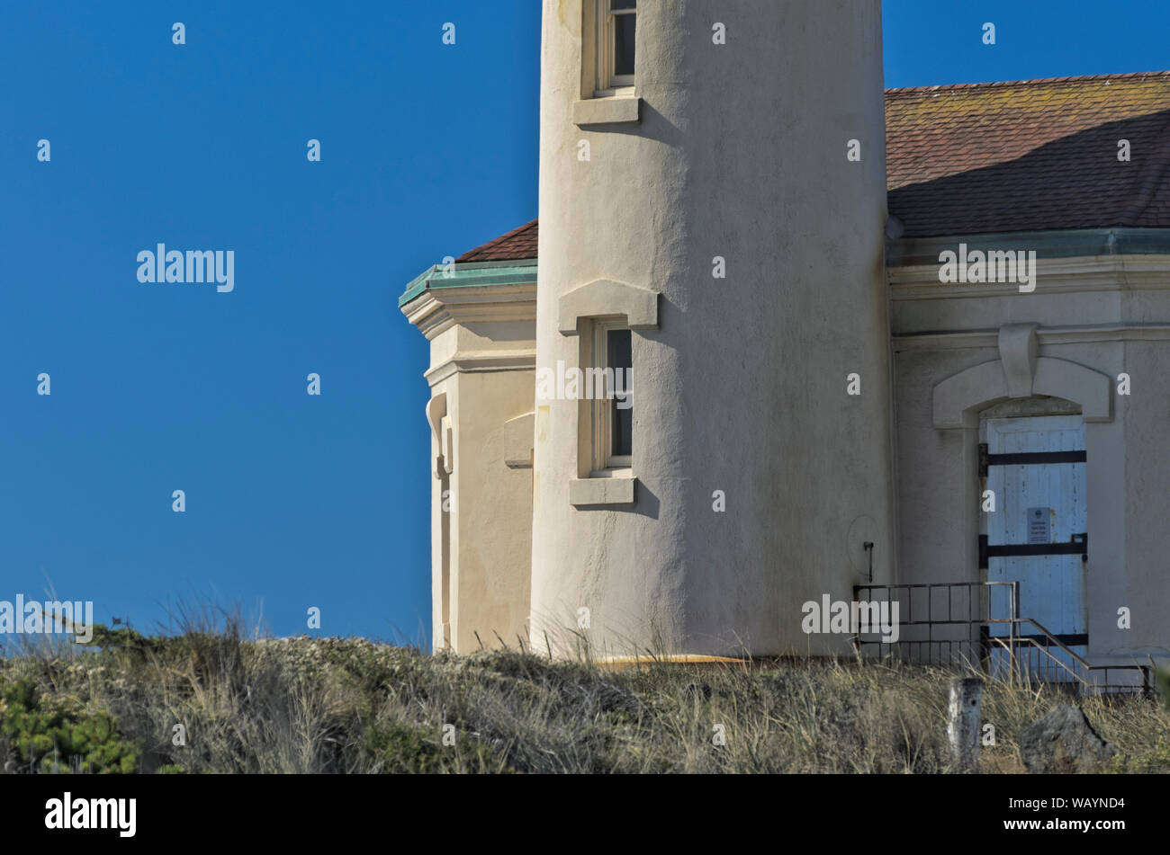 Bandon Lighthouse, at the mouth of the Coquille River in Bandon, Oregon ...