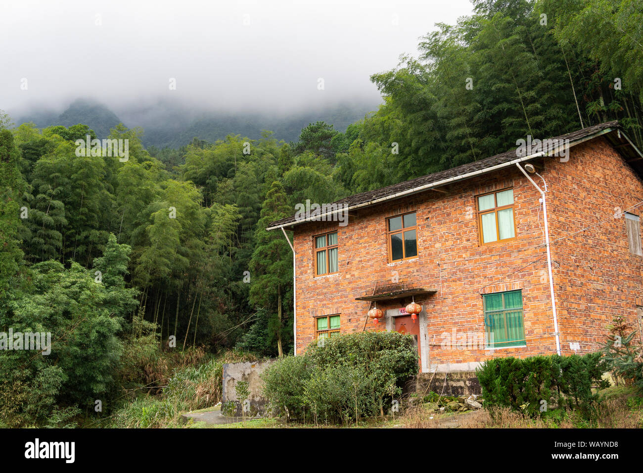 Ancient village under cloudy and humid weather in Fujian, China Stock ...