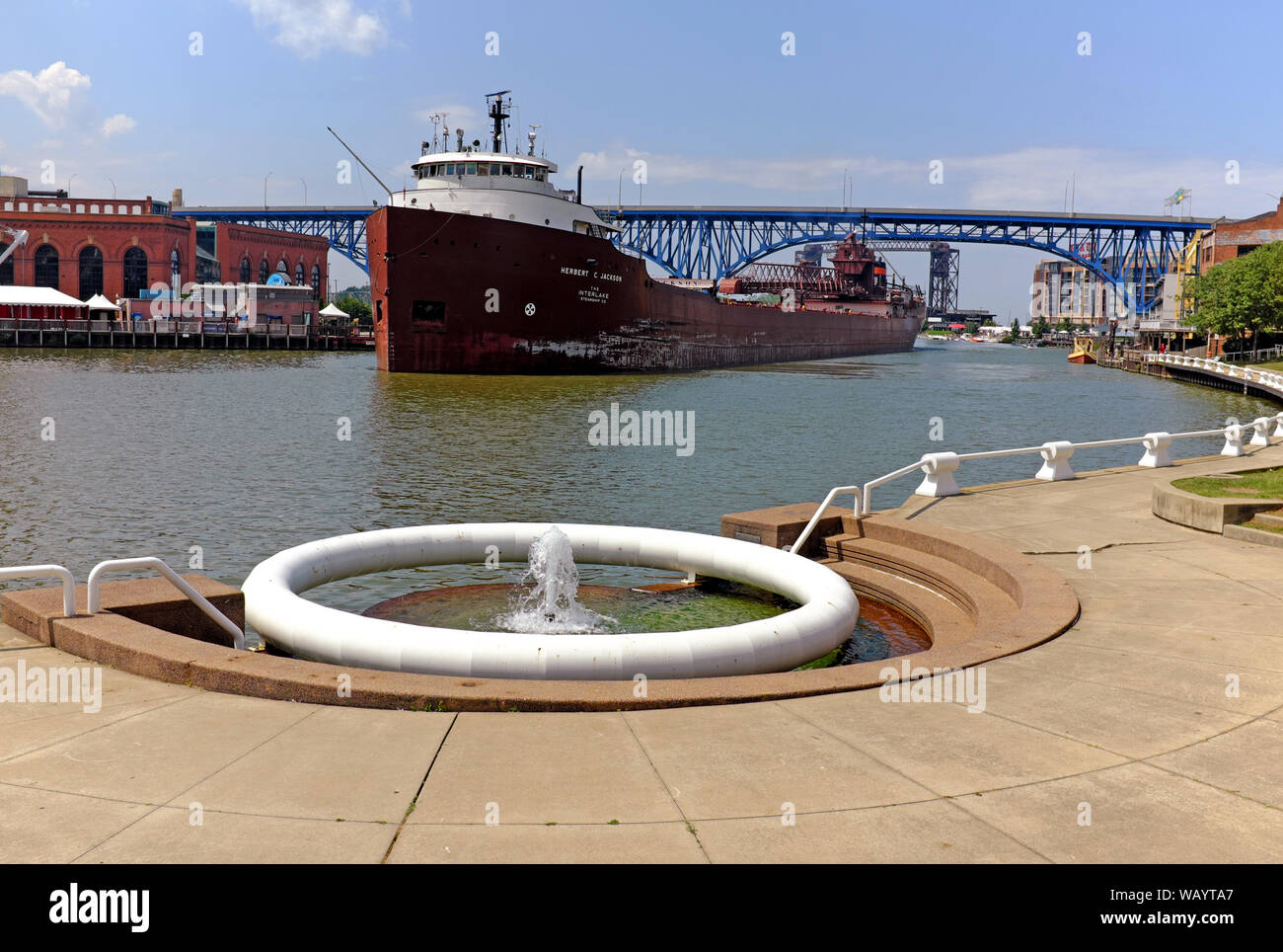 Freighter on meandering river hi-res stock photography and images - Alamy