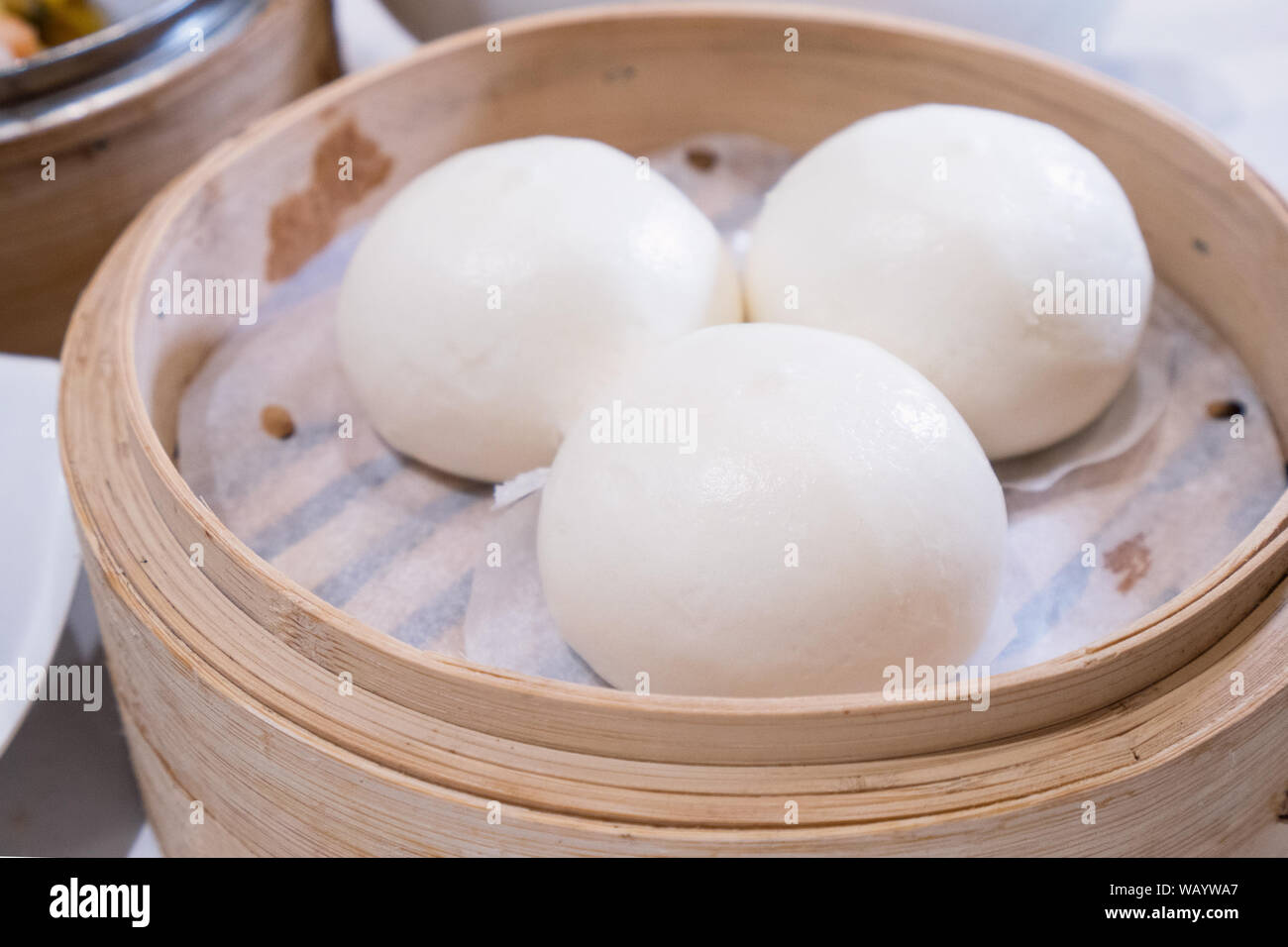 Delicious dim sum, famous cantonese food in asia, fresh and hot salted ...