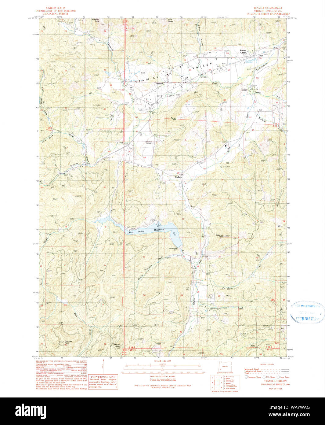 Map of tenmile oregon hi-res stock photography and images - Alamy
