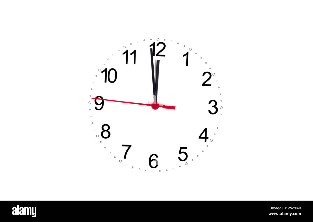 analog clock dial and numbers isolated on white background Stock Photo ...