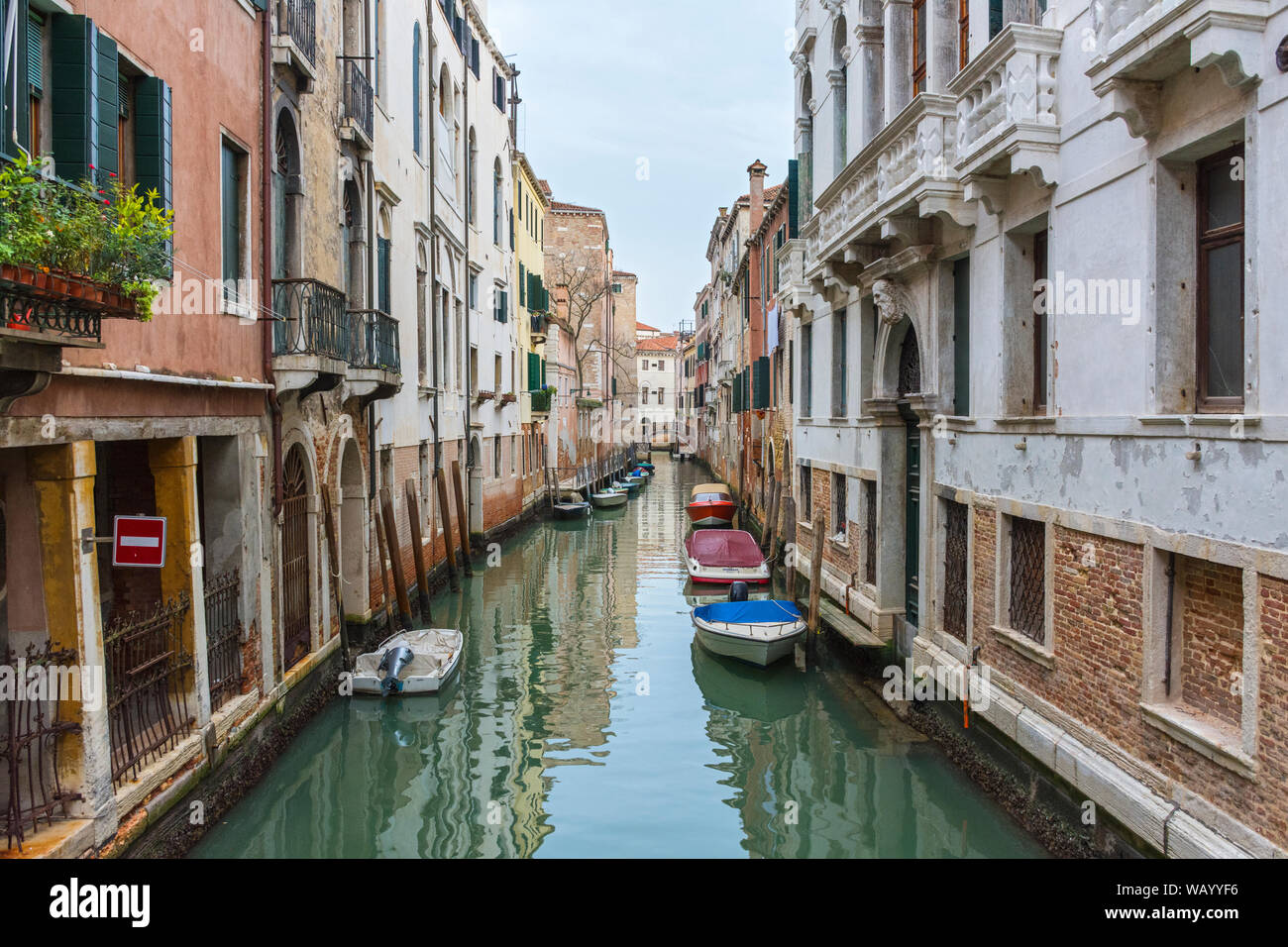 The Rio Della Tetta from the Ponte Tetta bridge, Venice, Italy Stock ...