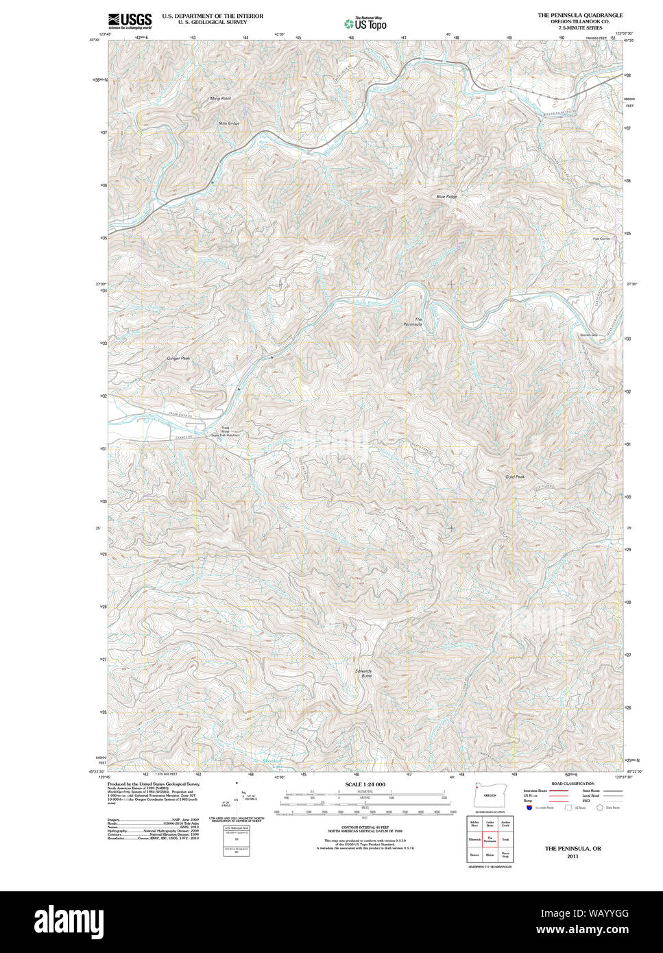 Map oregon usgs hi-res stock photography and images - Alamy