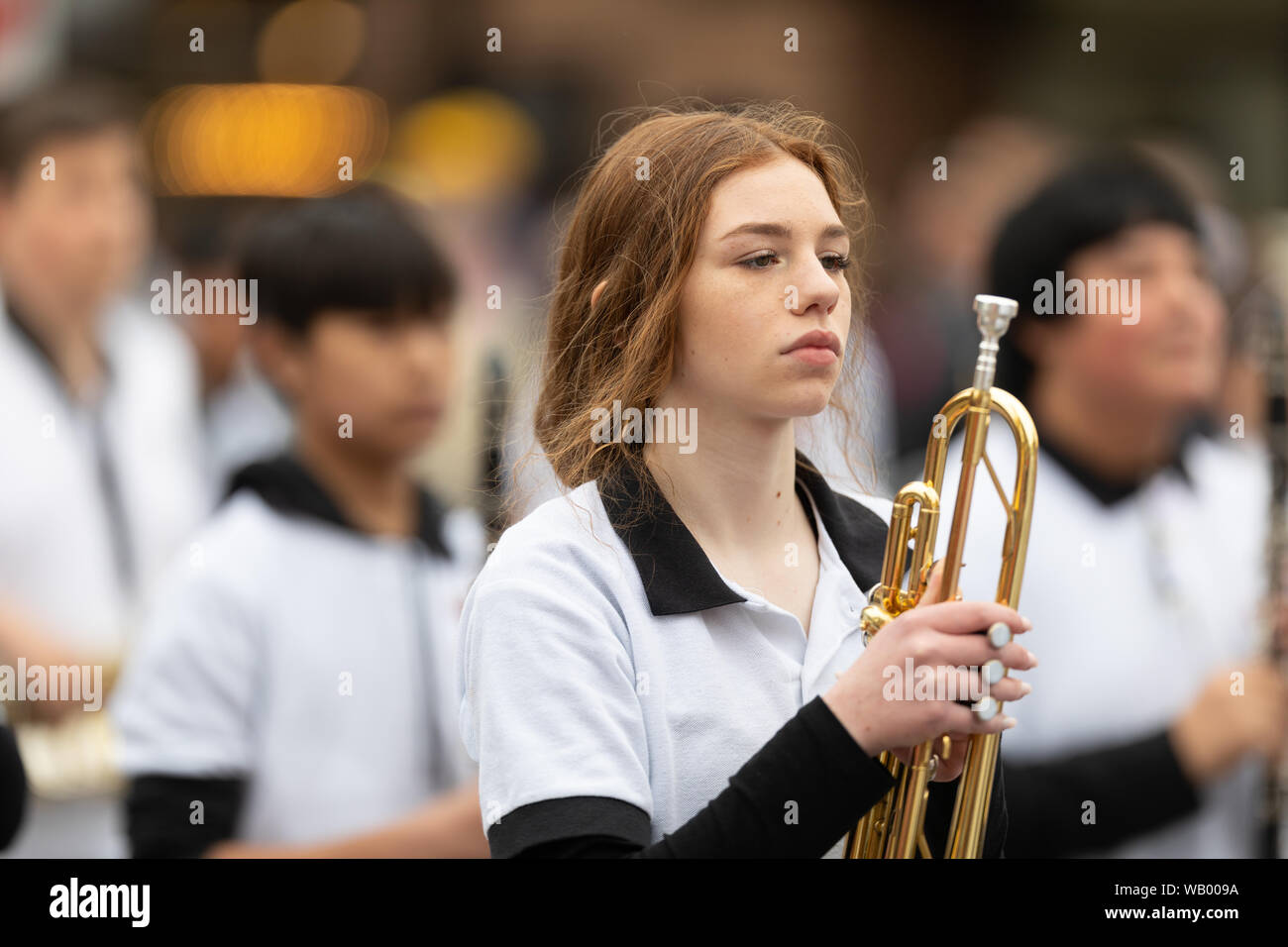 Holland, Michigan, USA - May 11, 2019: Tulip Time Parade, Members of ...