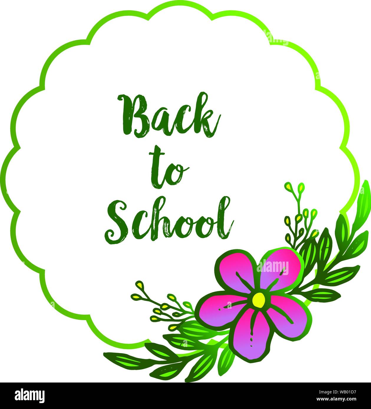 Element design for pattern of leaf flower frame, for calligraphic card ...