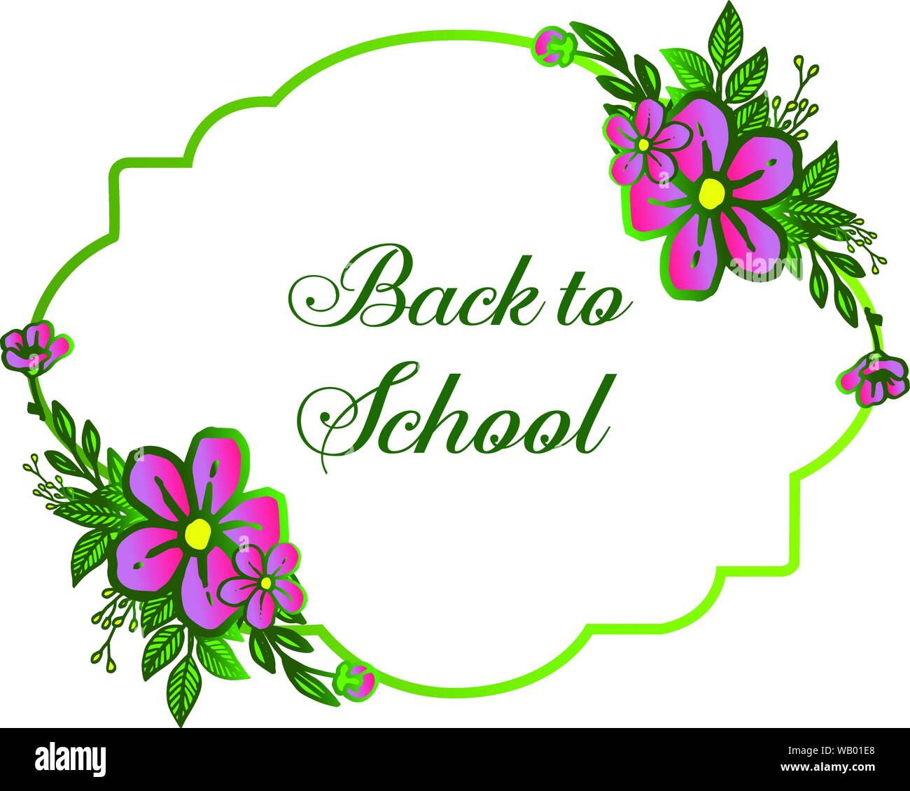 Element design for pattern of leaf flower frame, for calligraphic card ...