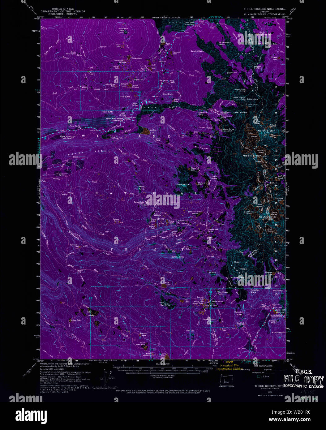 Map of sisters oregon hi-res stock photography and images - Alamy