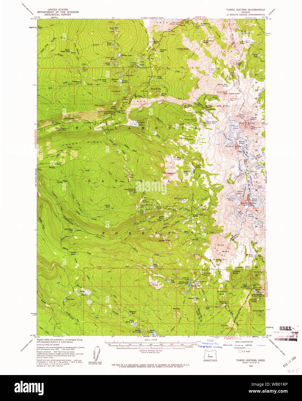 Map of sisters oregon hi-res stock photography and images - Alamy