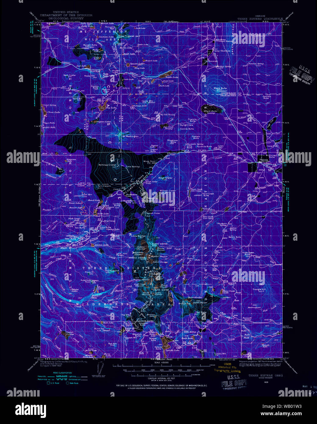 Map of sisters oregon hi-res stock photography and images - Alamy