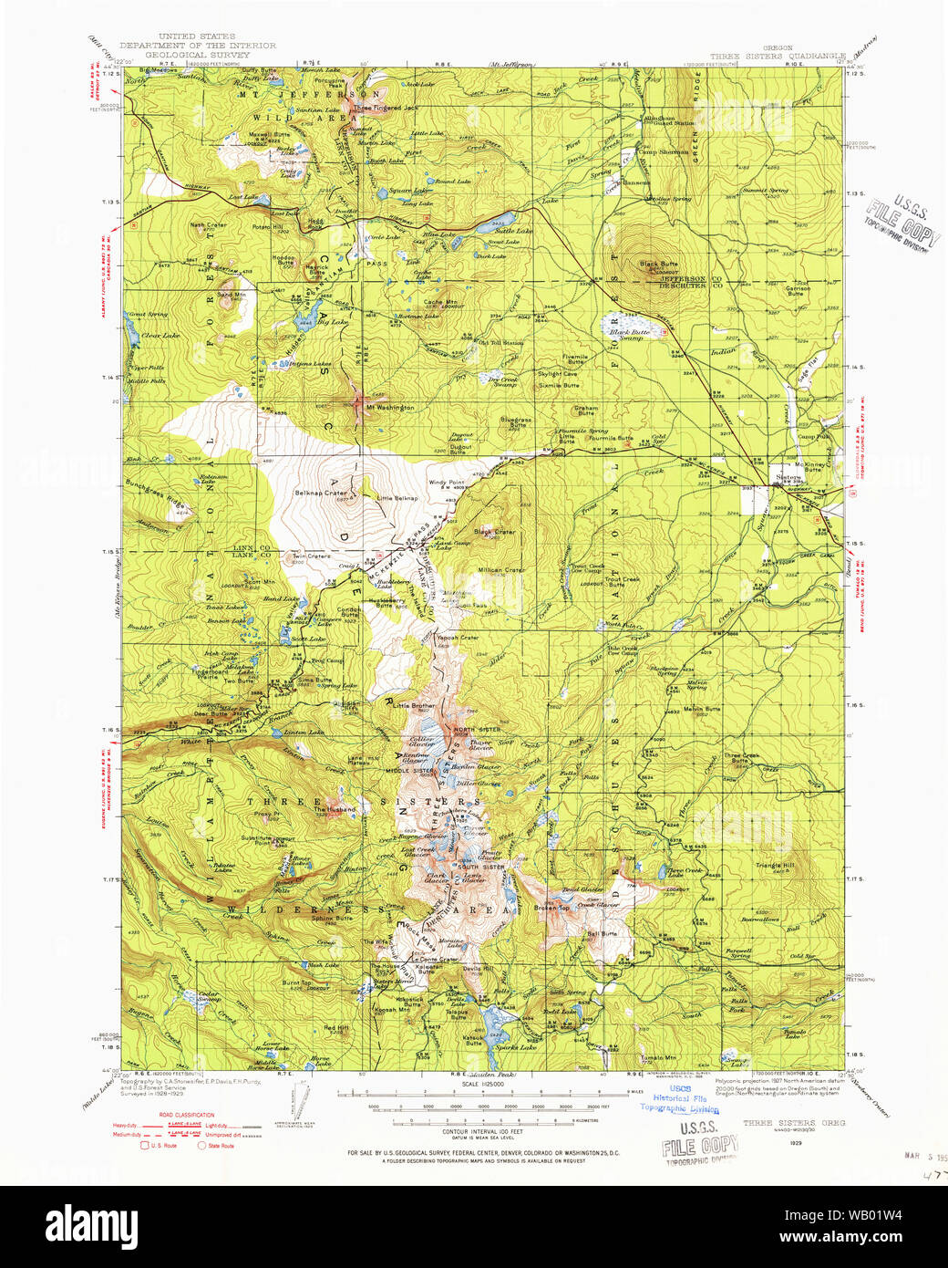 Map of sisters oregon hi-res stock photography and images - Alamy