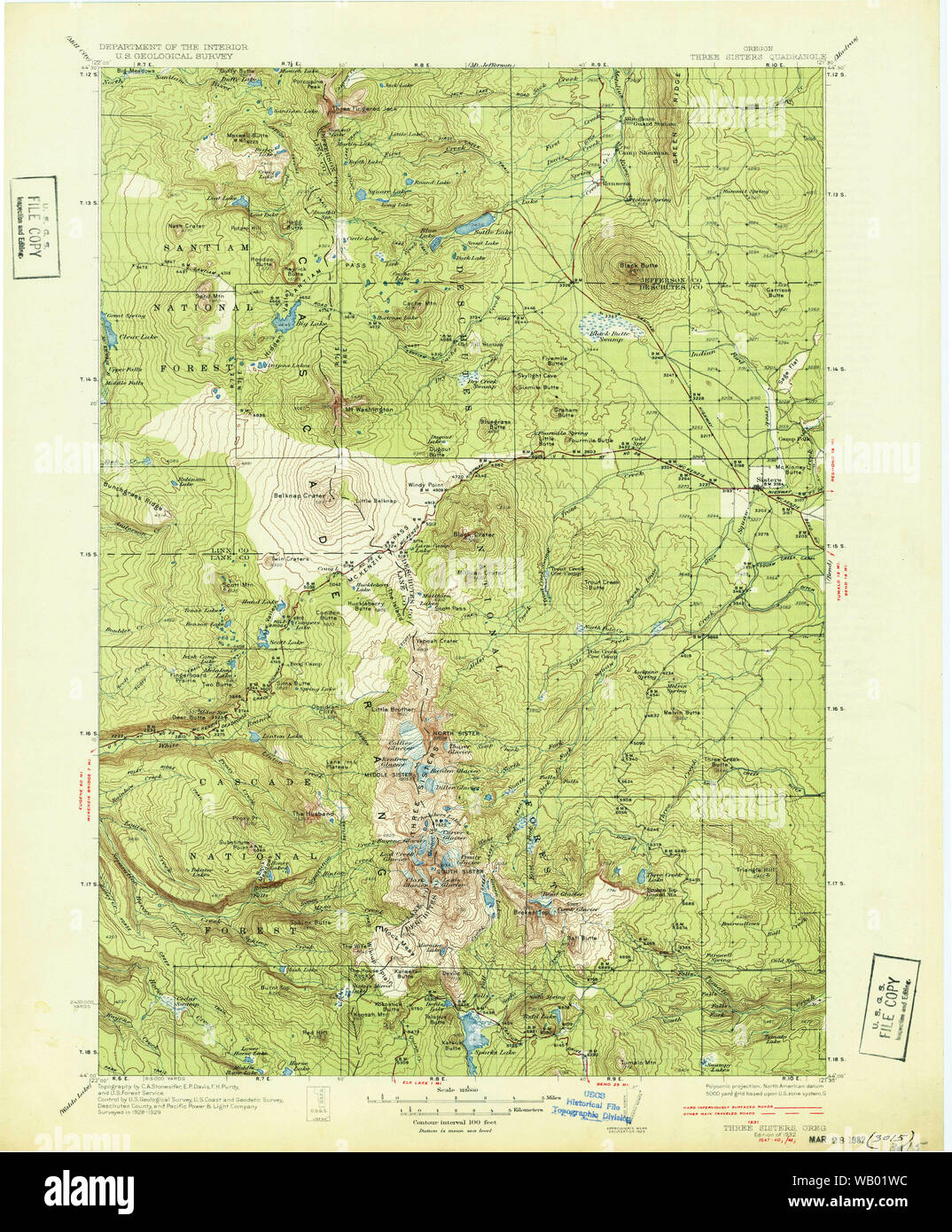 Map of sisters oregon hi-res stock photography and images - Alamy