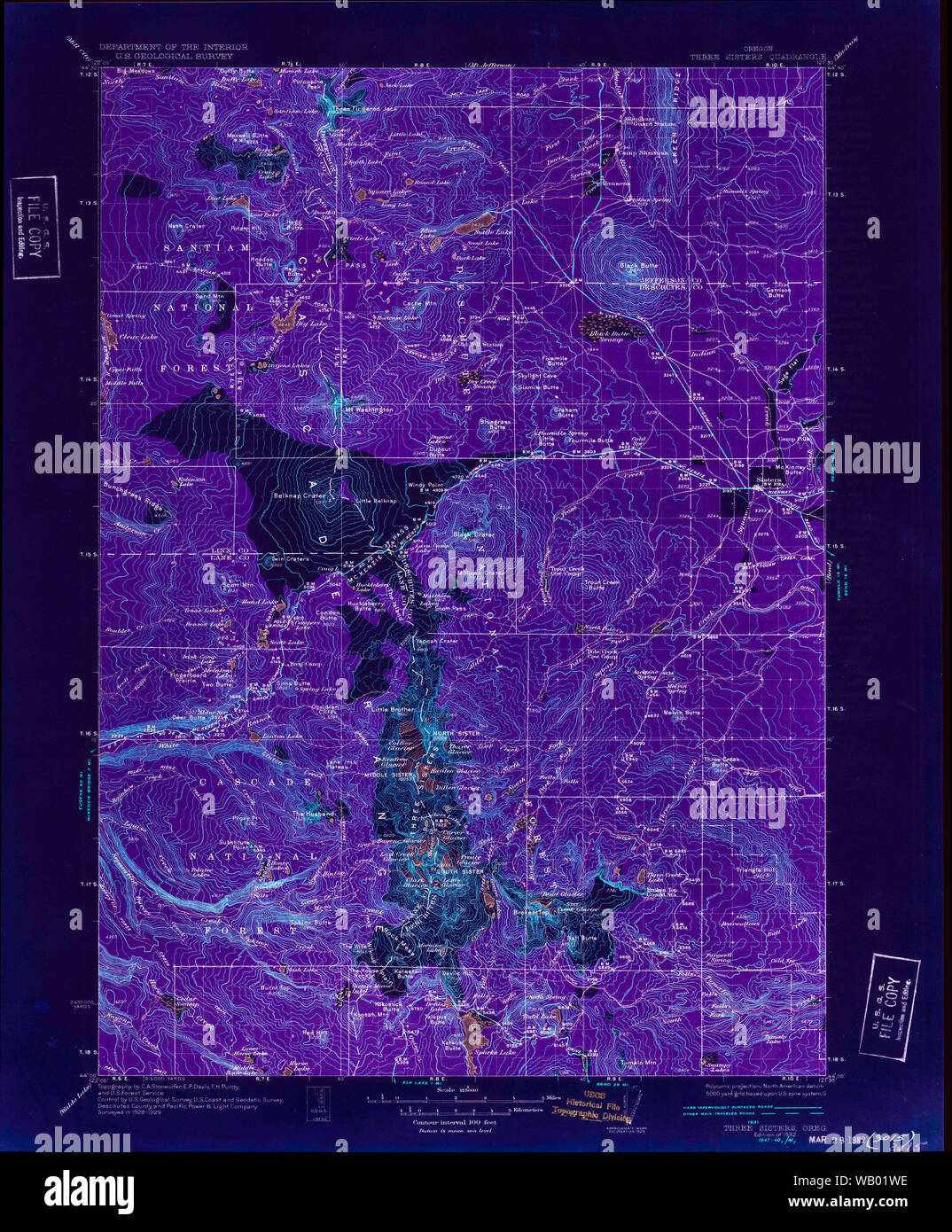 Map of sisters oregon hi-res stock photography and images - Alamy