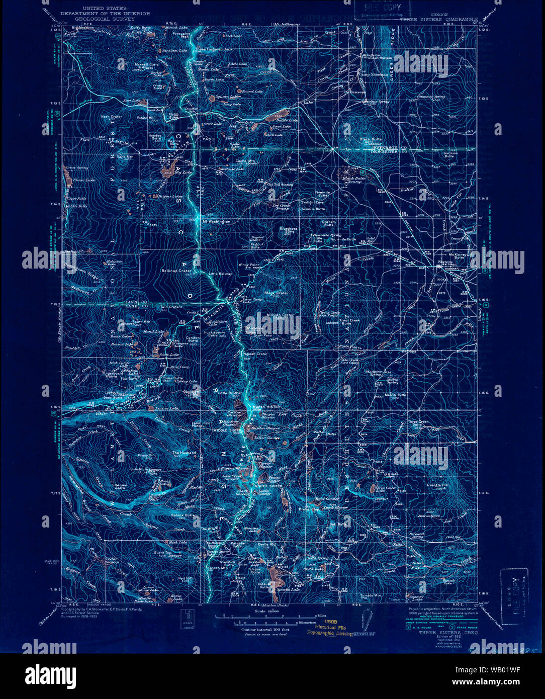 Map of sisters oregon hi-res stock photography and images - Alamy