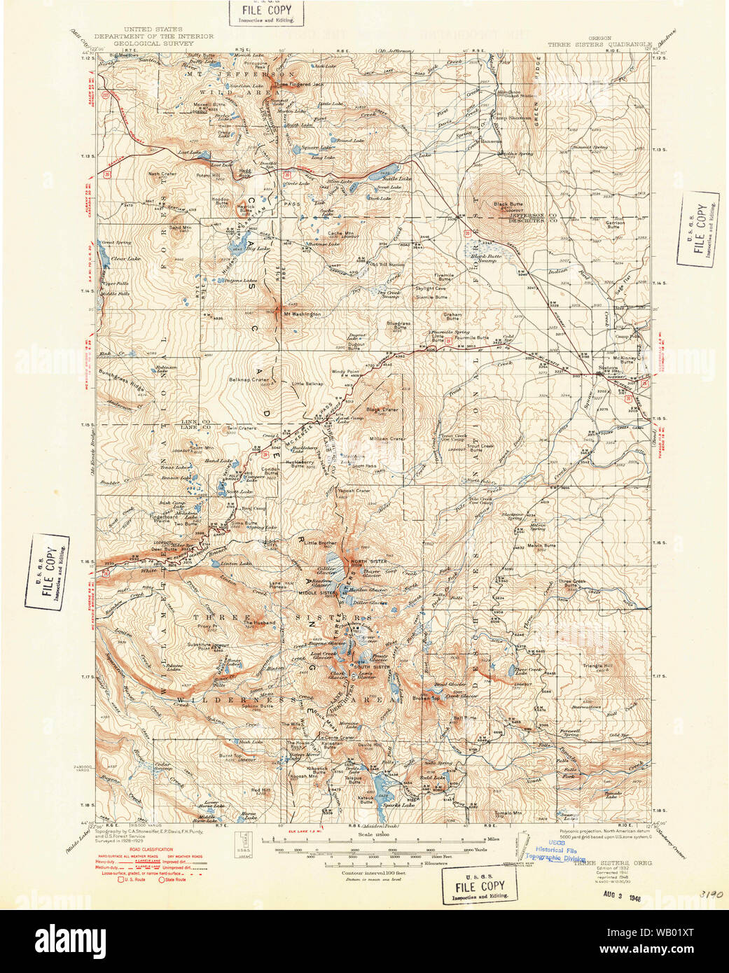 Map of sisters oregon hi-res stock photography and images - Alamy