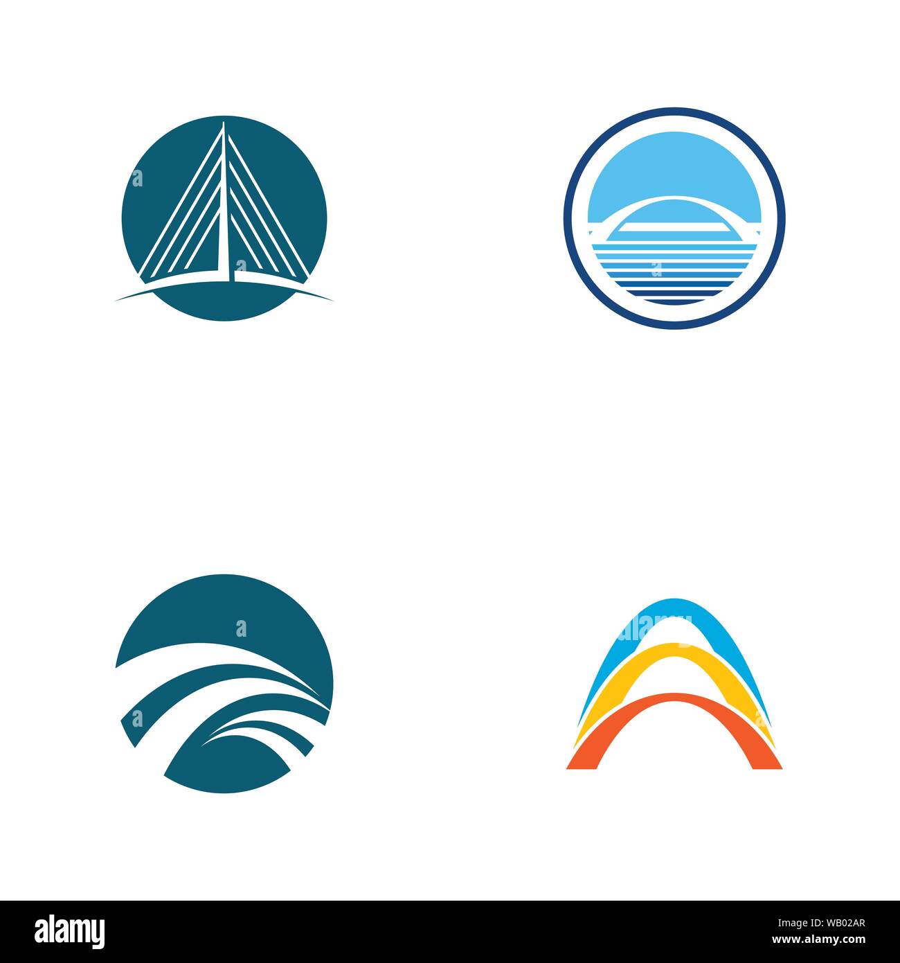 Bridge Logo Template vector icon illustration design Stock Vector Image ...