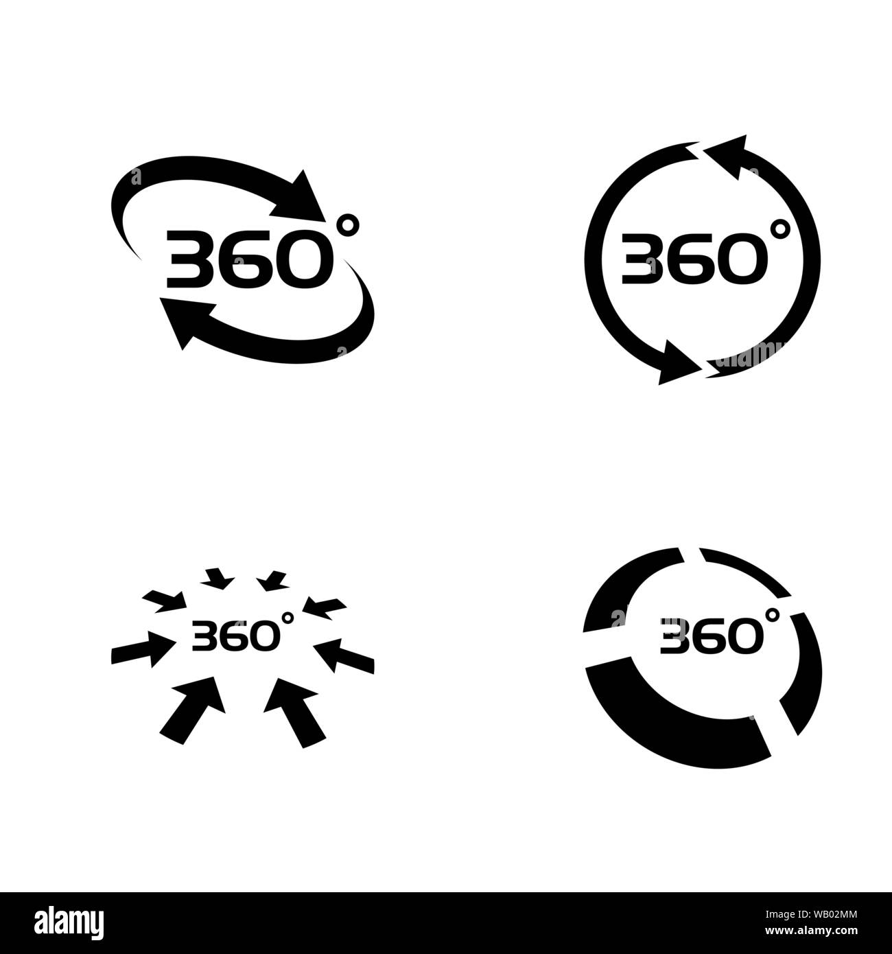360 Degree View Related Vector Icons design template Stock Vector Image ...