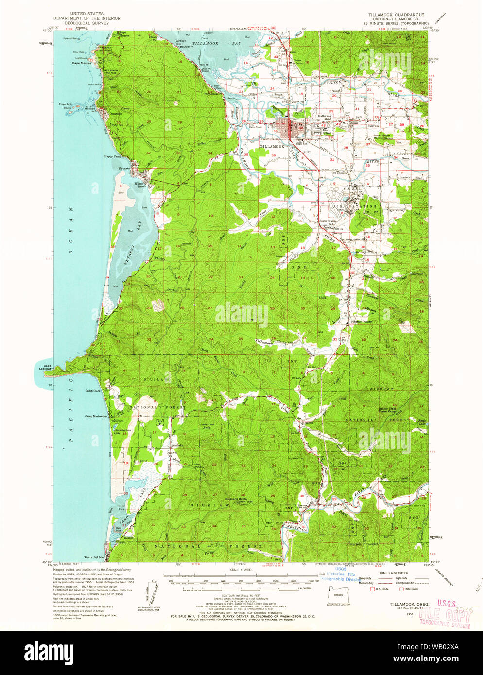 Map of tillamook hi-res stock photography and images - Alamy