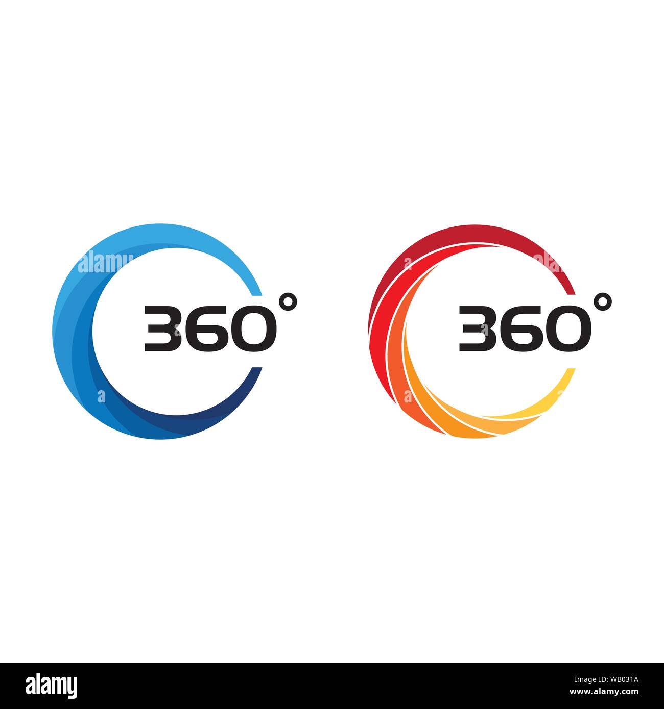 360 Degree View Related Vector Icons design template Stock Vector Image ...