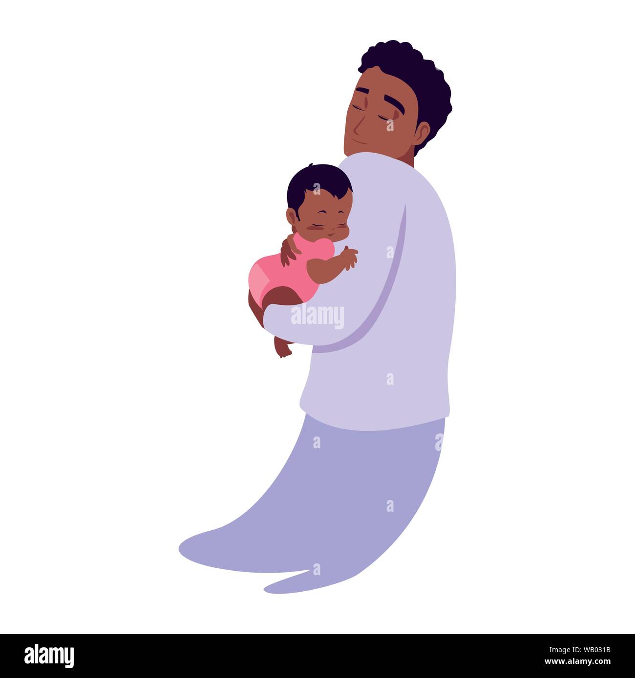 dad carrying his baby in his arms vector illustration Stock Vector Image & Art - Alamy