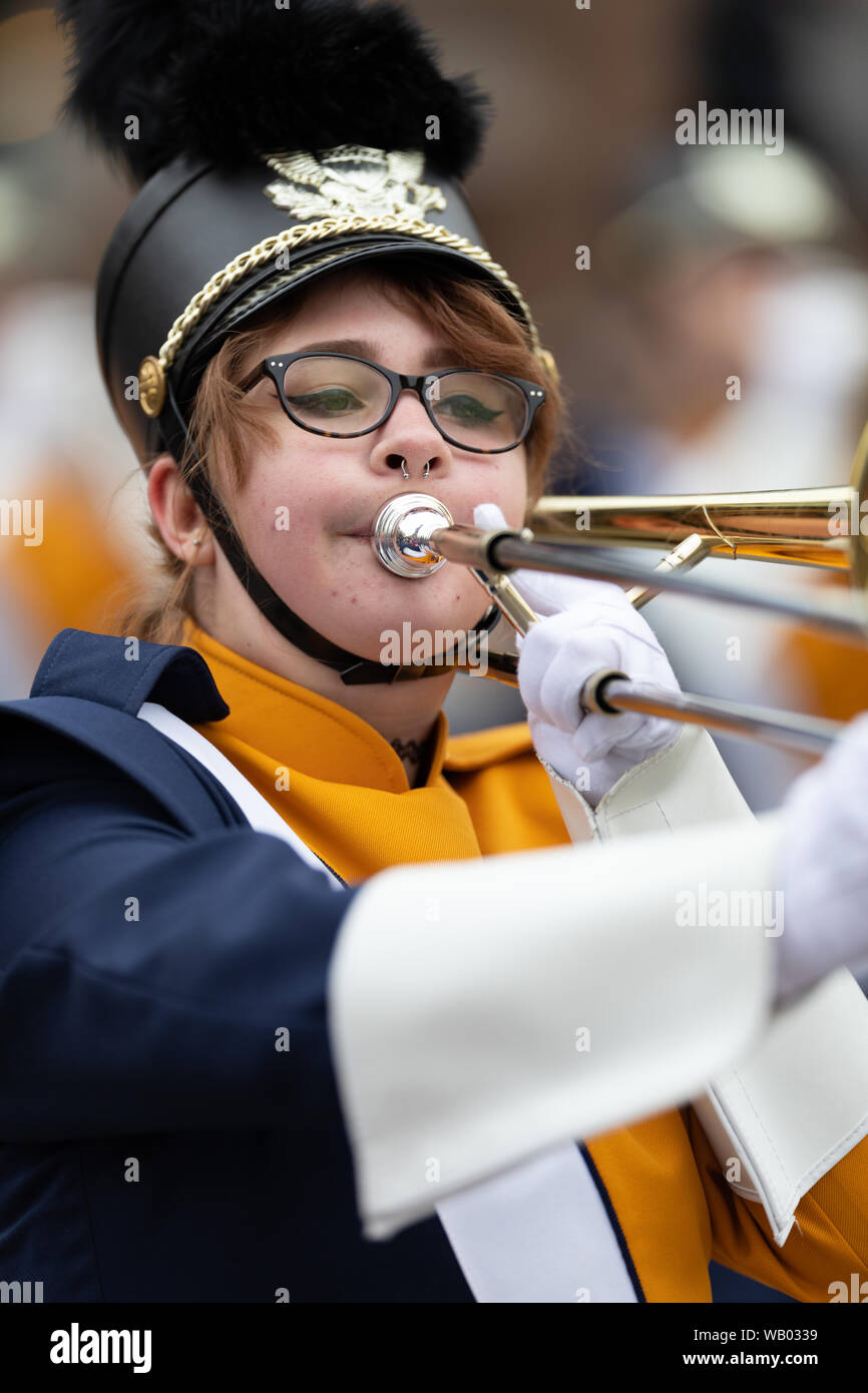 Holland, Michigan, USA - May 11, 2019: Tulip Time Parade, Members of ...
