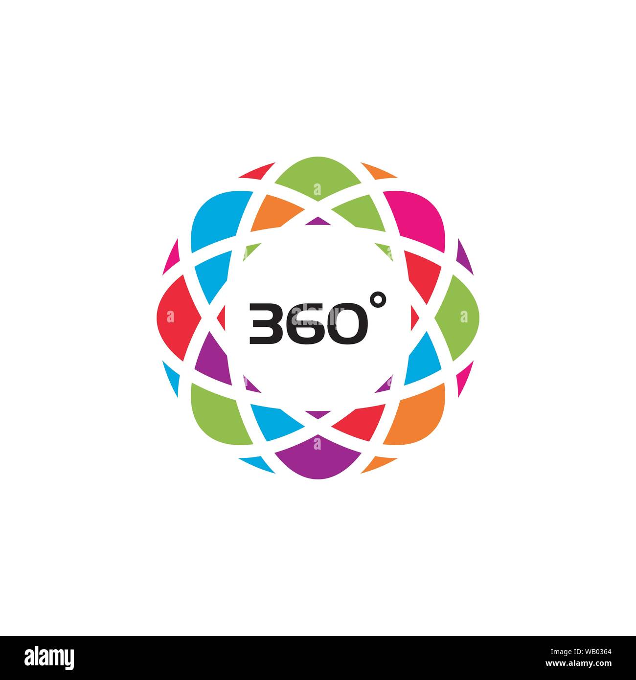 360 Degree View Related Vector Icons design template Stock Vector Image ...