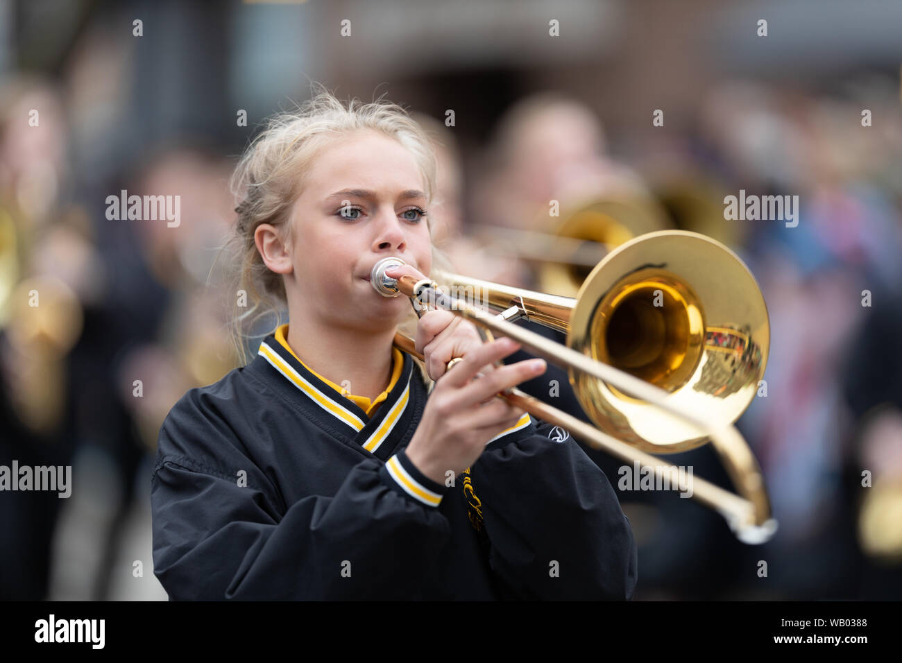 Holland, Michigan, USA - May 11, 2019: Tulip Time Parade, Members of ...