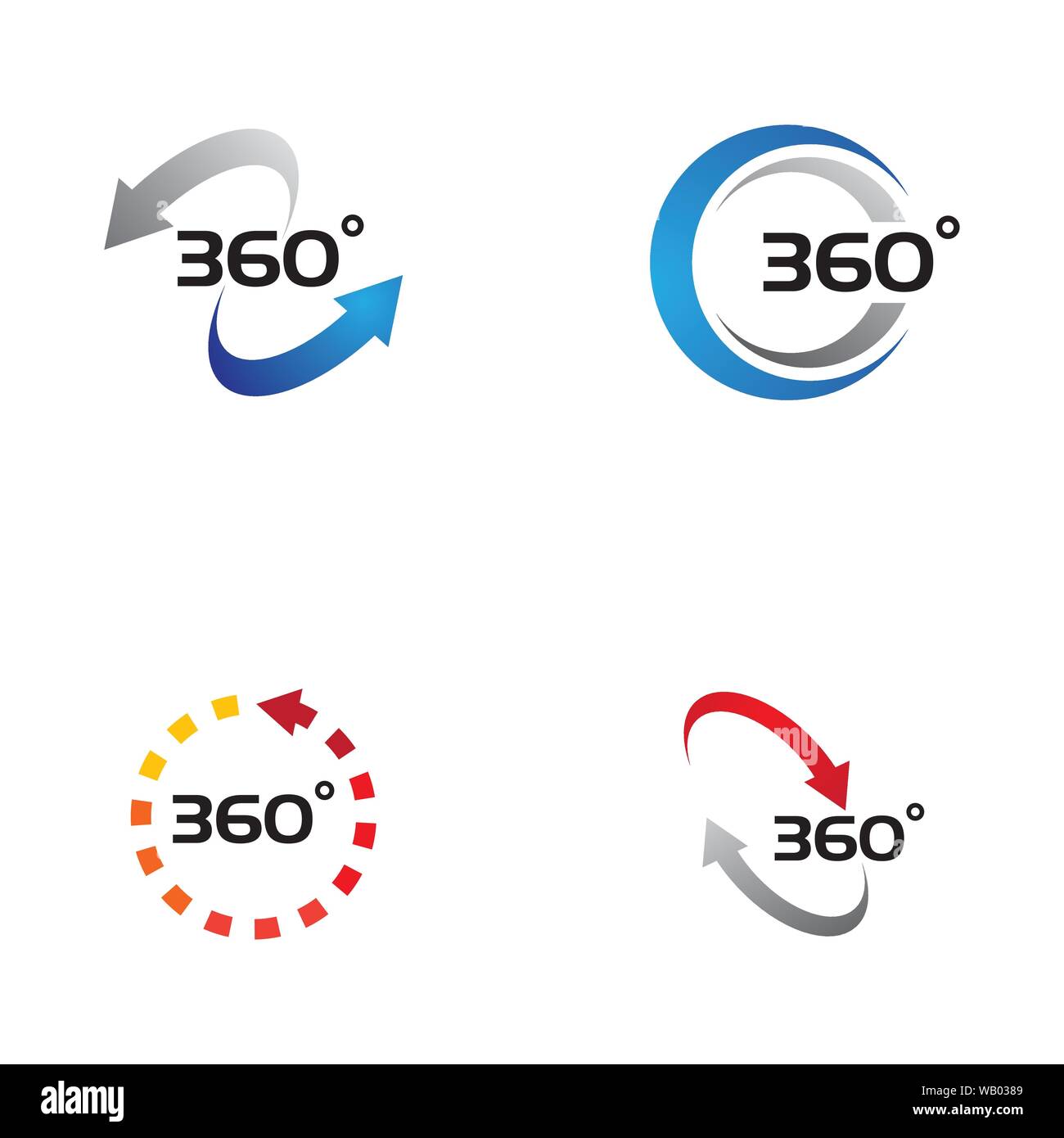 360 Degree View Related Vector Icons design template Stock Vector Image ...