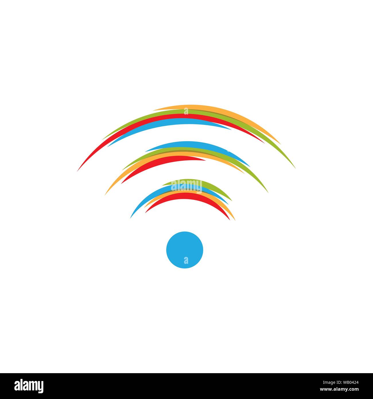 signal wi-fi illustration design template Stock Vector Image & Art - Alamy