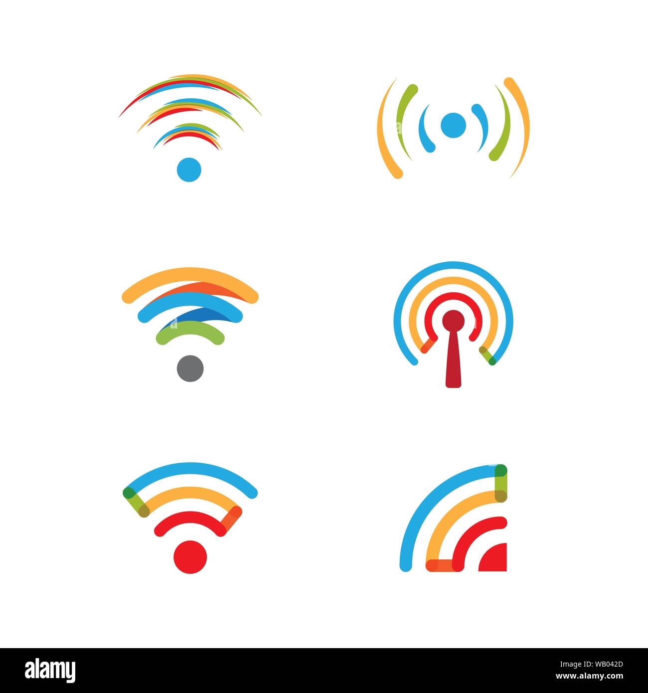 signal wi-fi illustration design template Stock Vector Image & Art - Alamy