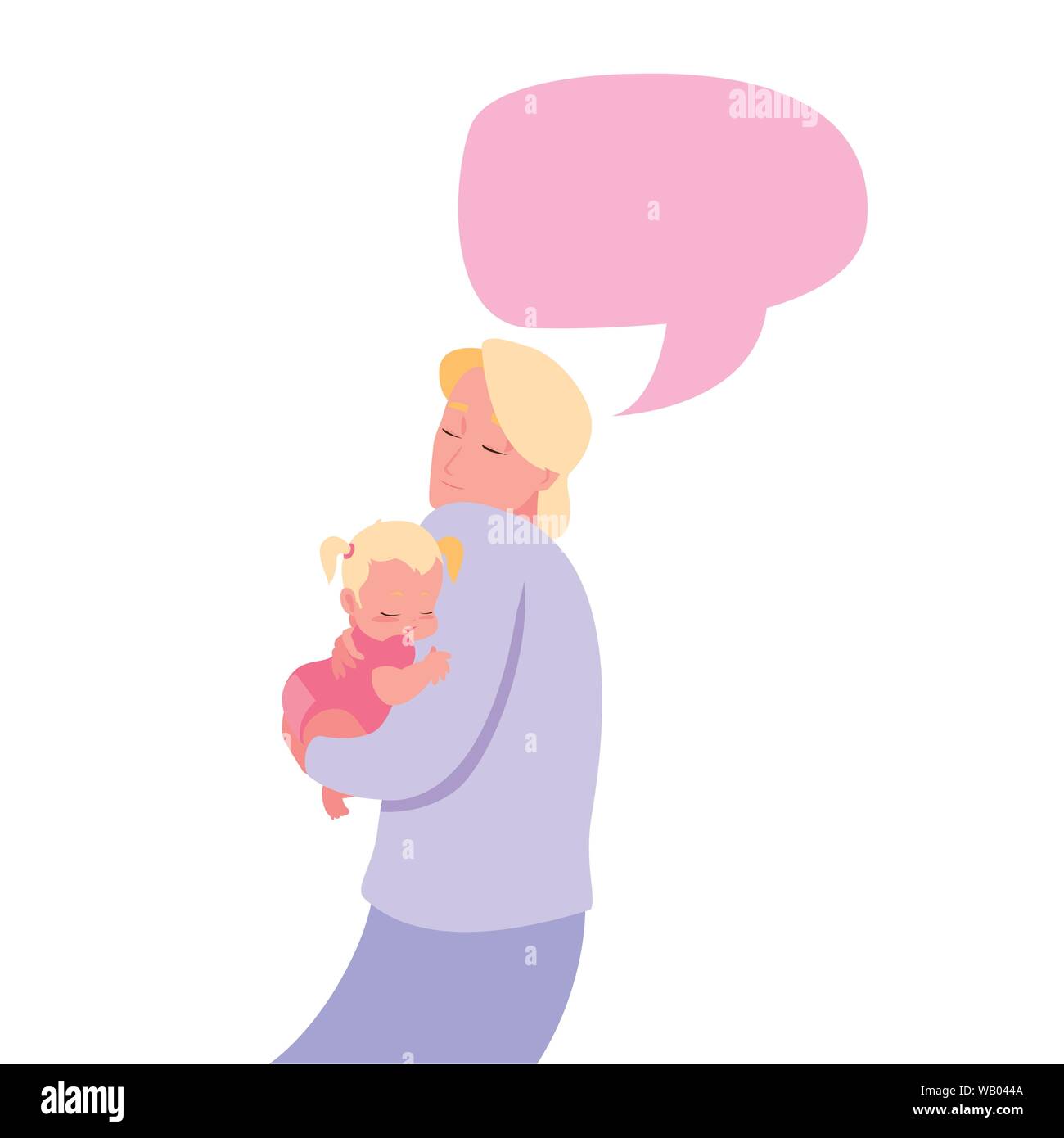 dad carrying his baby girl in arms vector illustration Stock Vector Image & Art - Alamy