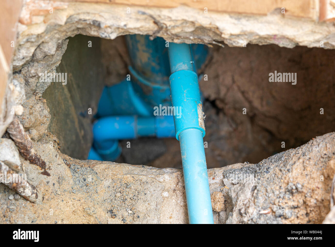 Blue underground pipe hi-res stock photography and images - Alamy