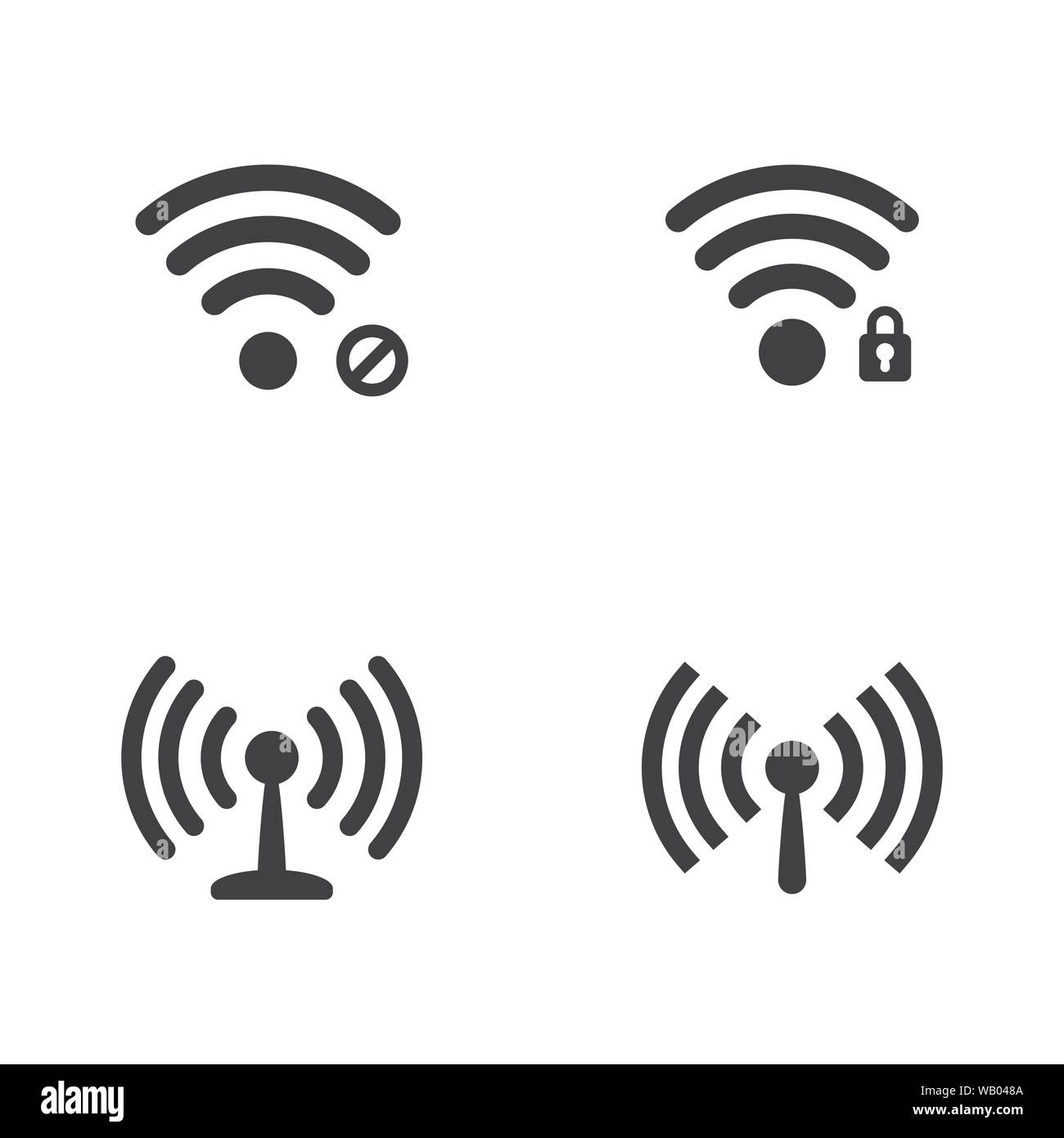 signal wi-fi illustration design template Stock Vector Image & Art - Alamy