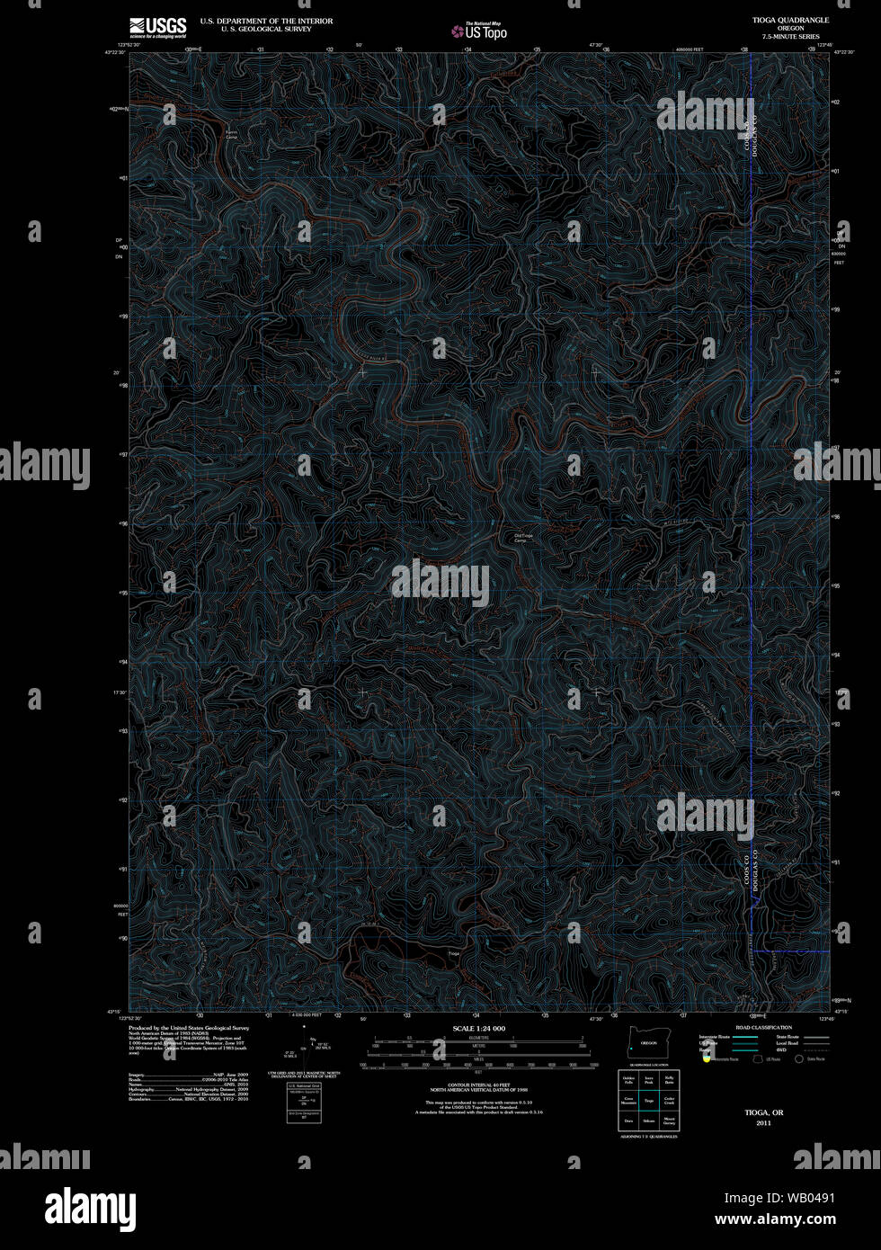 Map of tioga hi-res stock photography and images - Alamy