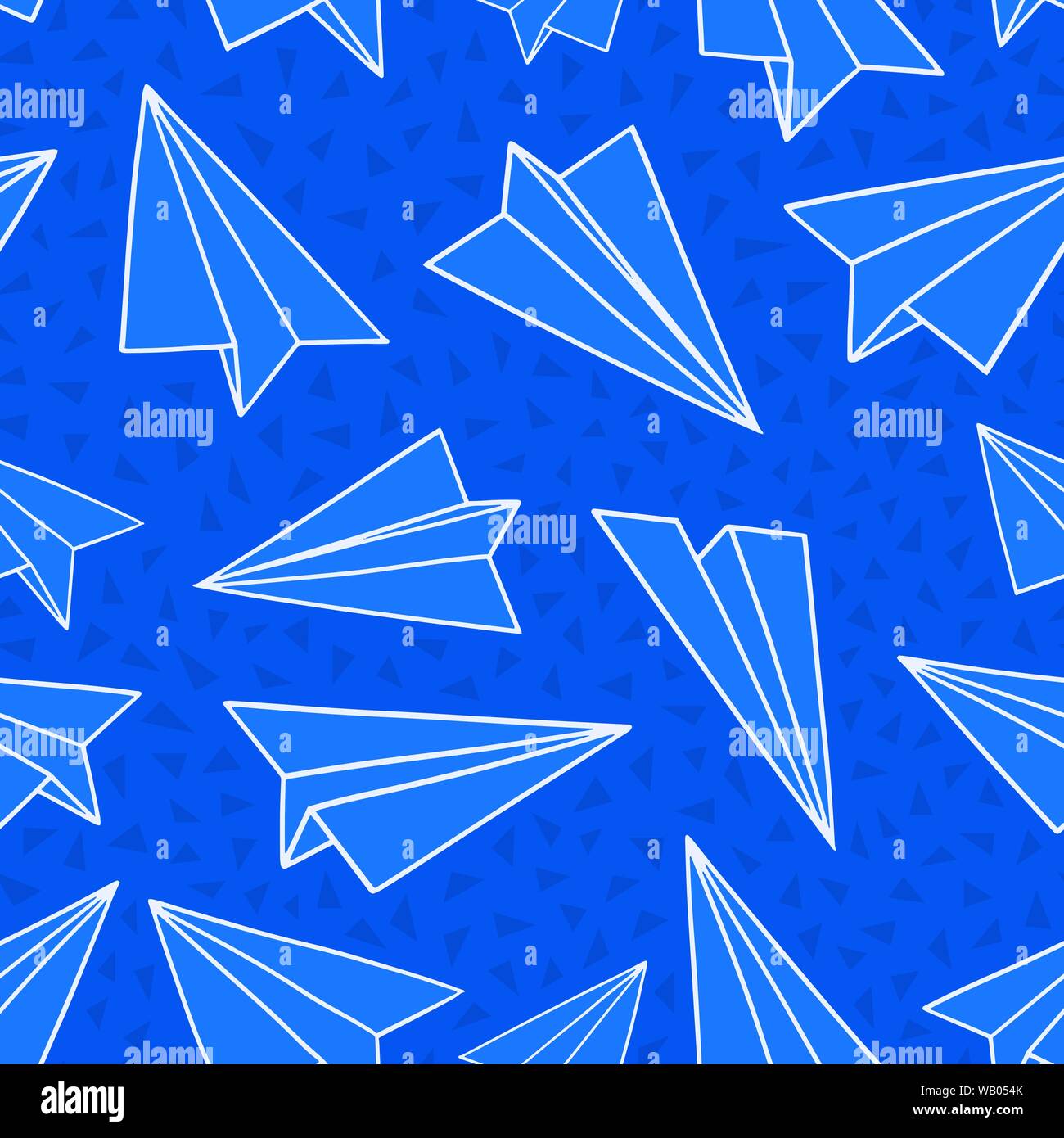 Paper planes seamless pattern. Vector illustration background. For ...