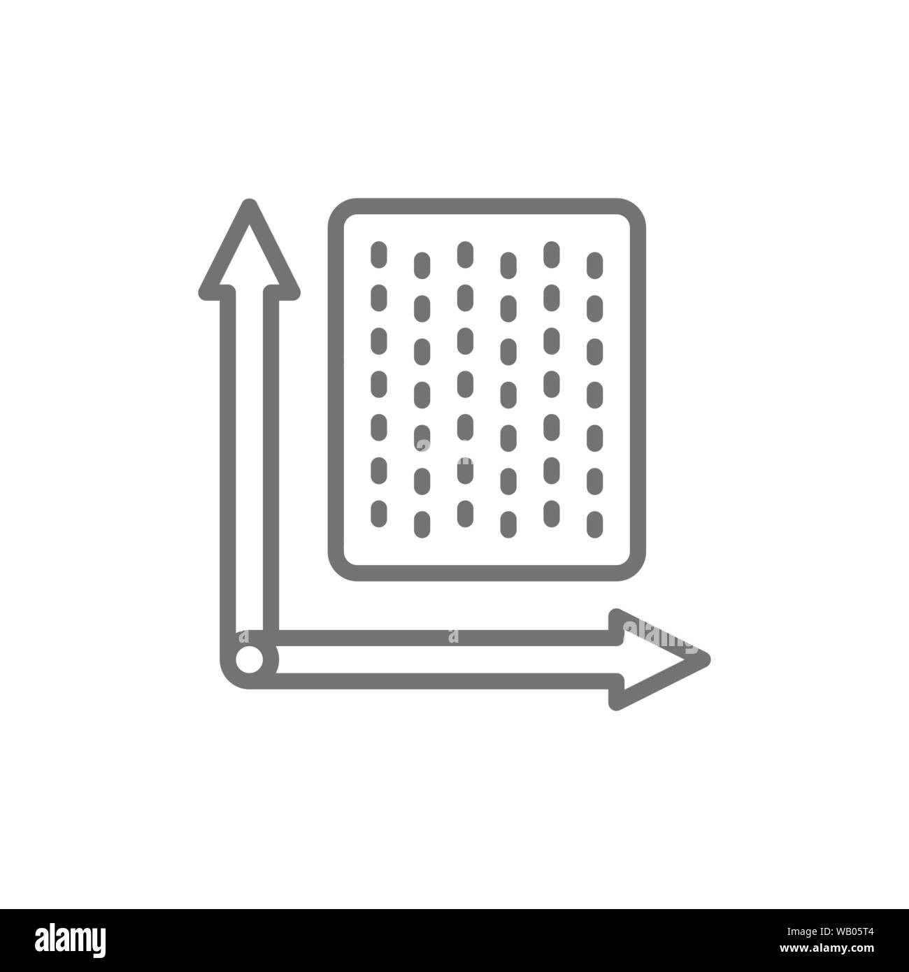 Flexible mattress, elastic material, comfort line icon Stock Vector ...