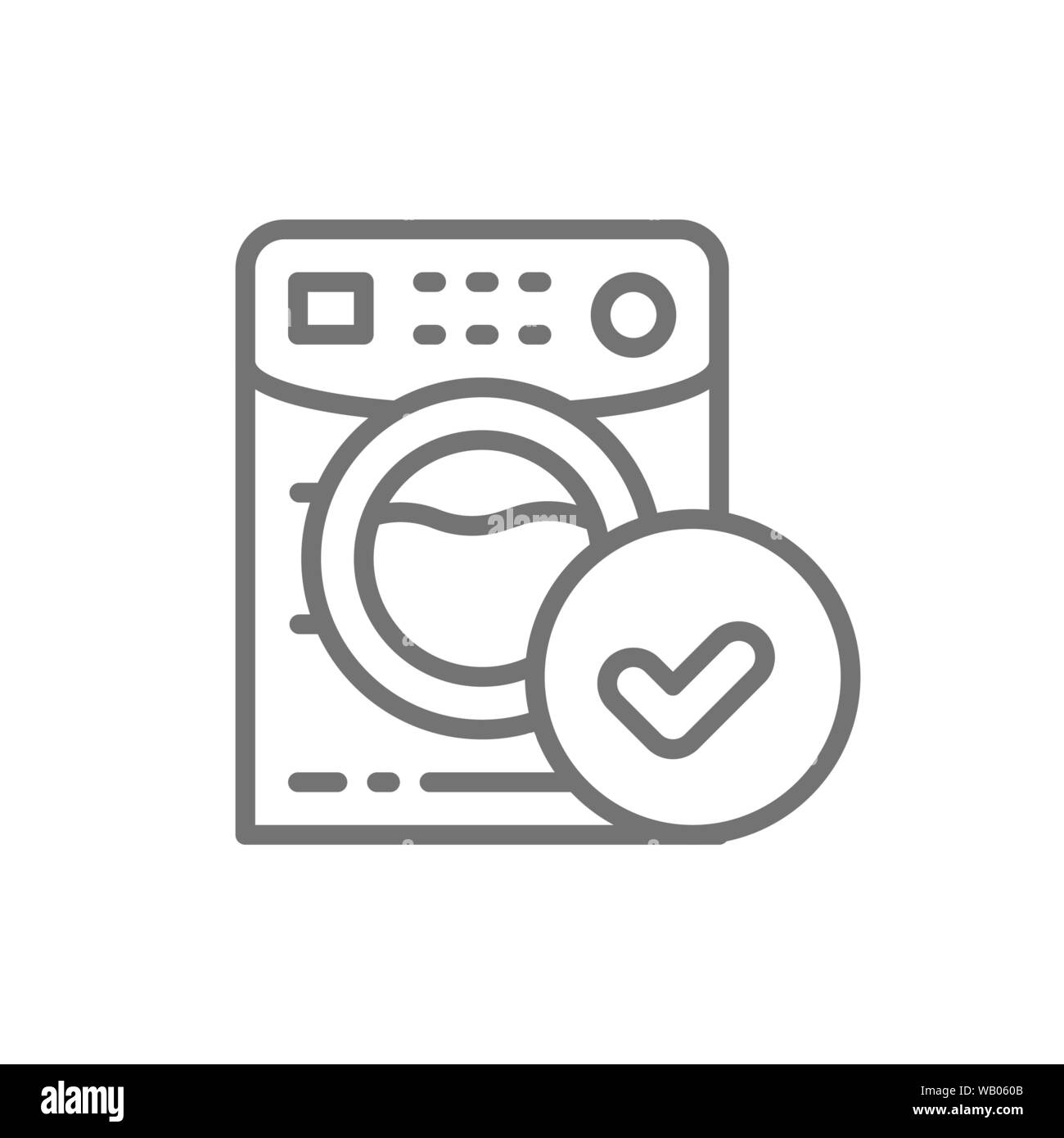 Washing machine, material suitable for washer line icon Stock Vector ...