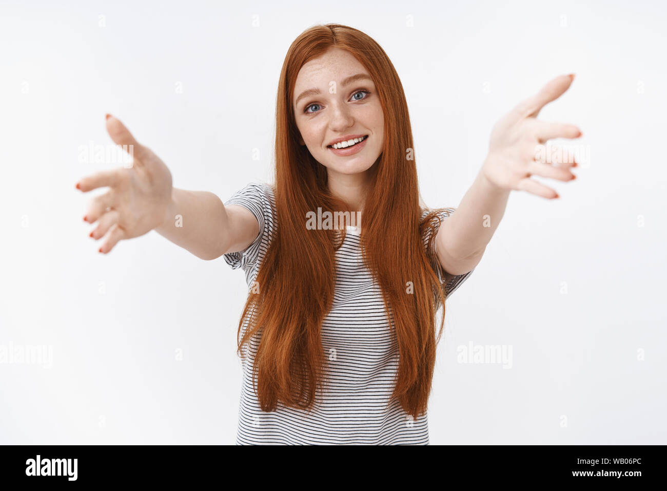Girl wanna warm hugs. Charming tender gentle redhead cute girlfriend ...
