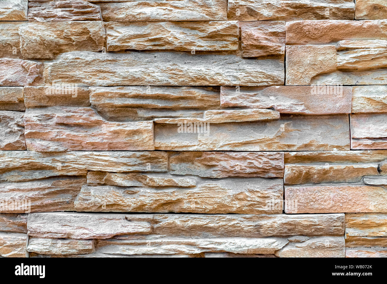 Pattern of stacked stone wall or brick wall texture background Stock ...