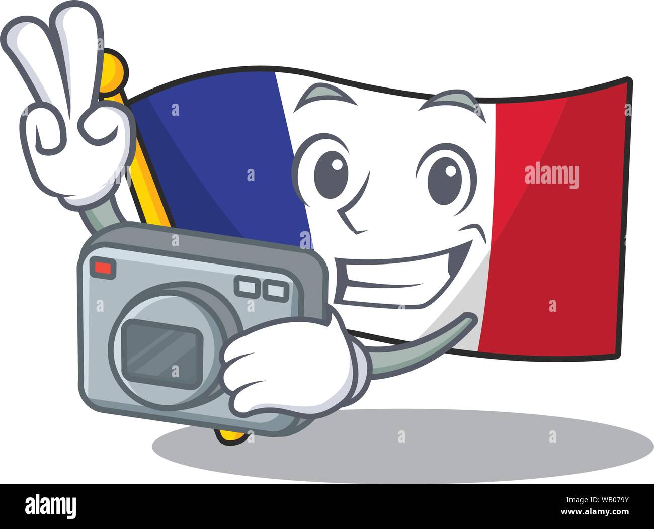 Photographer flag france in the cartoon shape Stock Vector Image & Art ...
