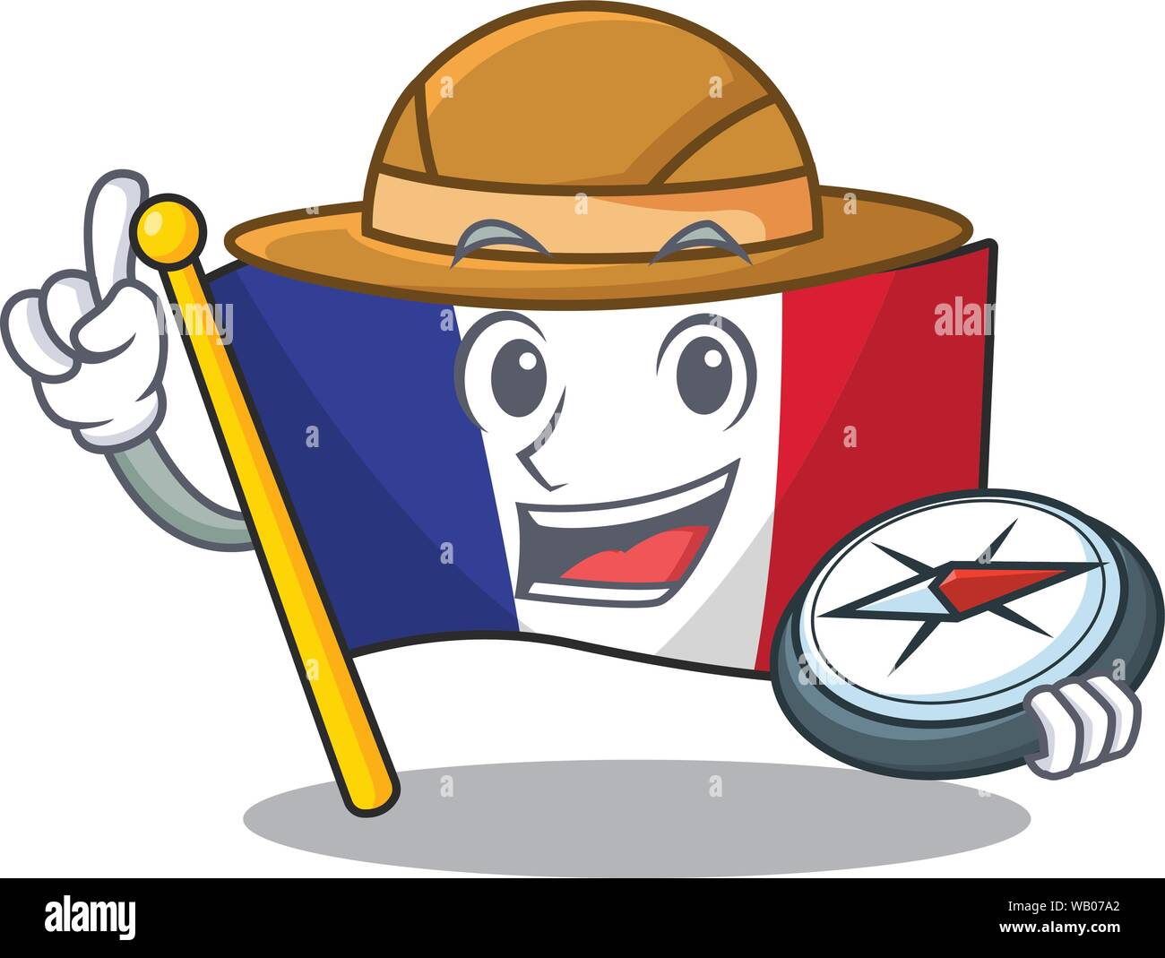 Explorer flag france in the cartoon shape Stock Vector Image & Art - Alamy